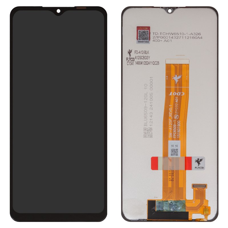 LCD FLYCDI compatible with Samsung A125F Galaxy A12, (black, without ...