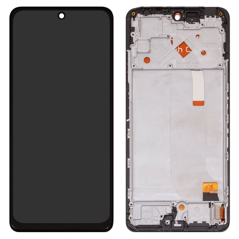 LCD compatible with Xiaomi Redmi Note 12 Pro 4G, (black, with frame ...